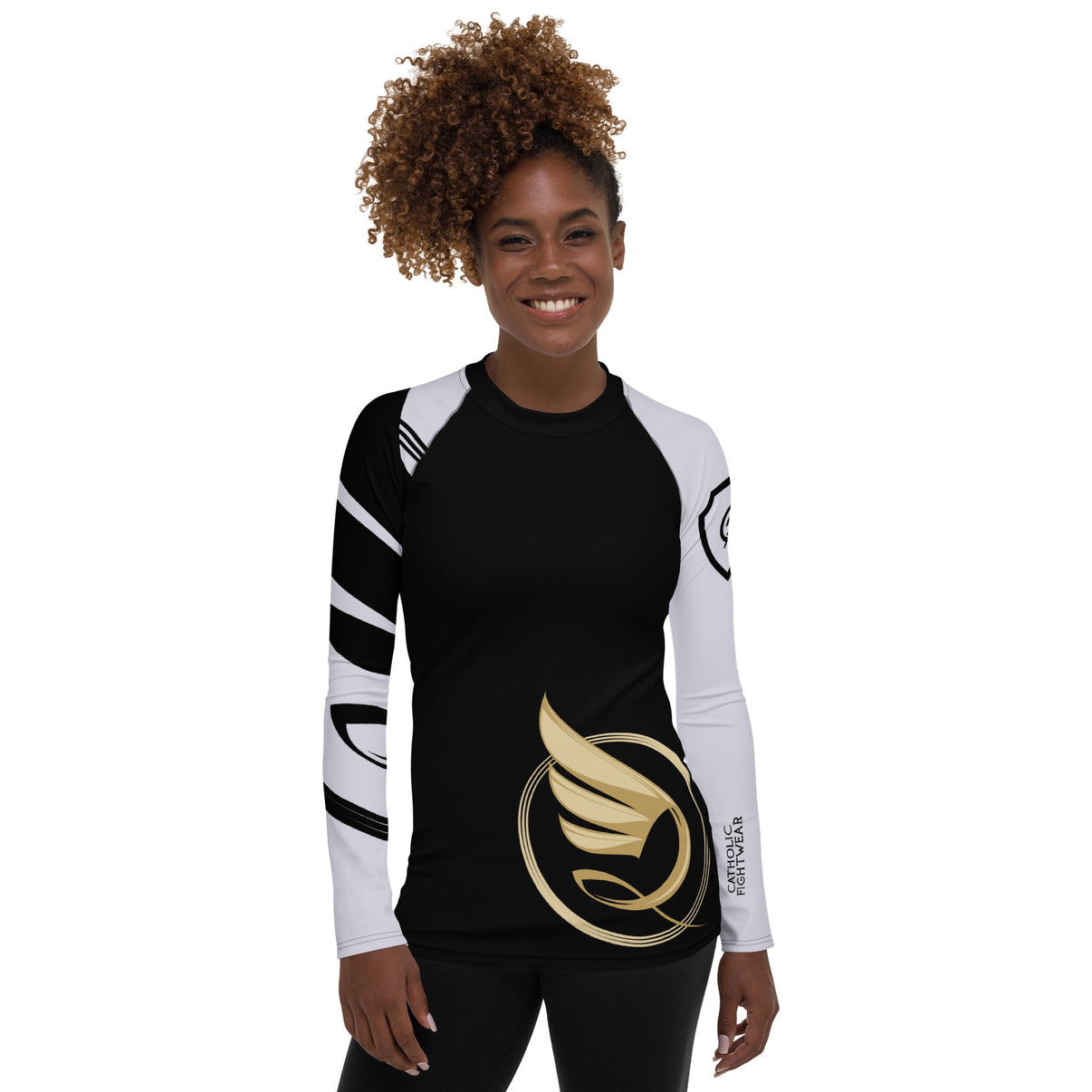 Guardian Angel Women's BJJ Rank Rash Guard - White Belt – Catholic ...